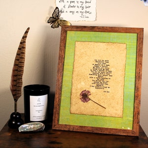 One of a Kind Handtyped Framed Poem, Typewriter Poem, Handmade Gift ...