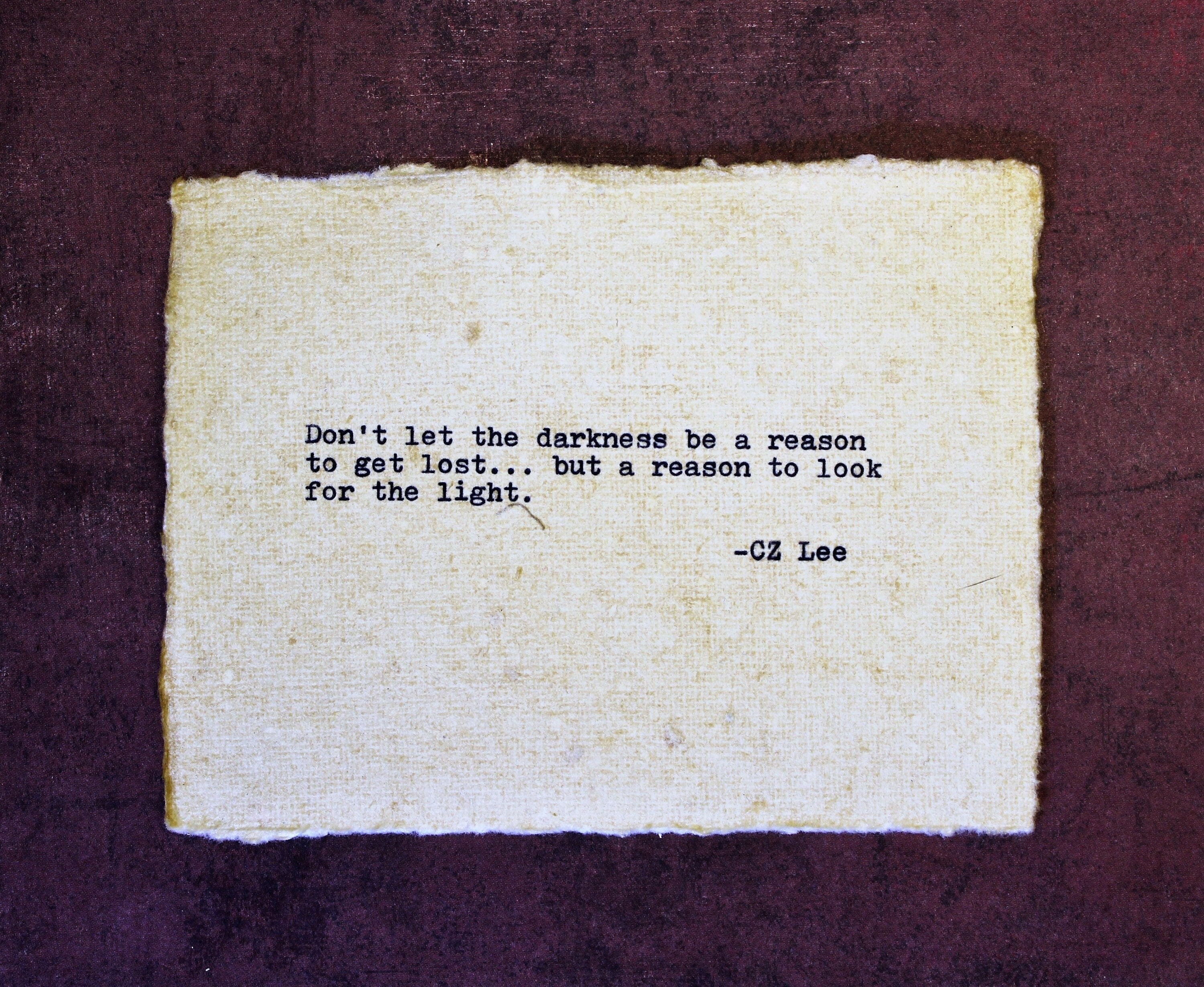 Look for the Light, Original Quote, Typewriter Poem, Poetry Decor ...