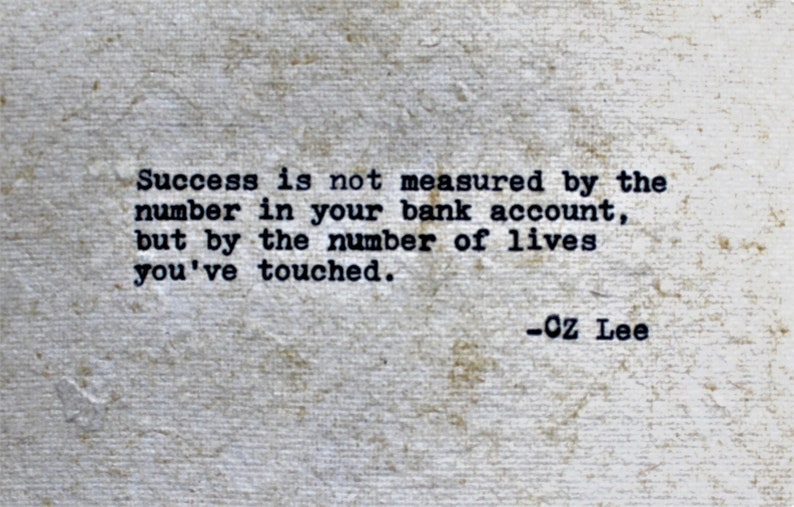 Success, Original Quote, Typewriter Poem, Poetry Decor, Typed Quote ...