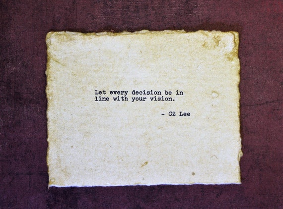 Vision Original Quote Typewriter Poem Poetry Decor Typed - Etsy