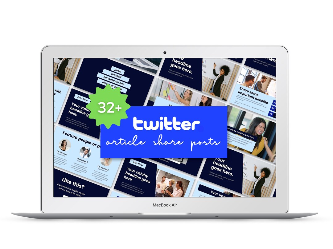 Navy Blue Twitter Share Post Design Canva Template (32+ Designs ...