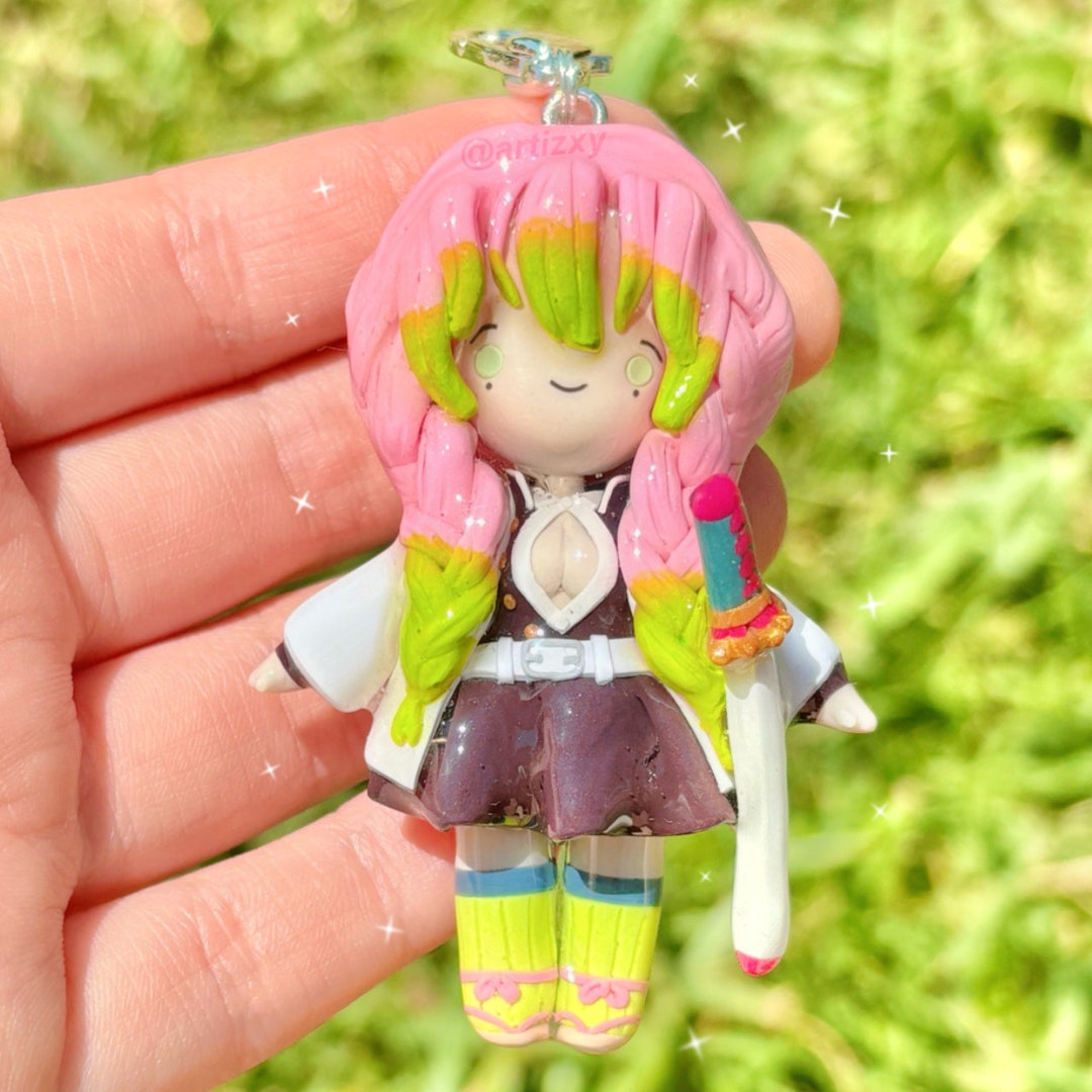 Mitsuri Kanroji Demon Slayer Chibi Figurine Handmade Polymer Clay ...