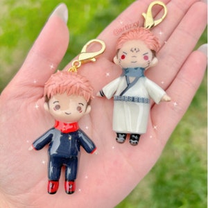 Yuji Itadori & Ryomen Sukuna Jujutsu Kaisen Handmade Polymer Clay ...