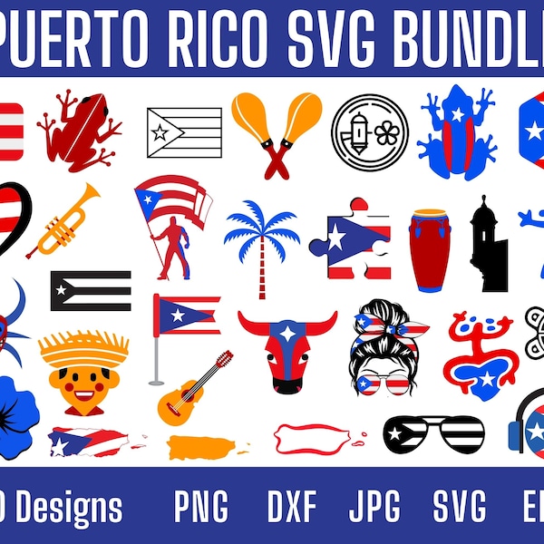 Puerto Rico Clipart - Etsy