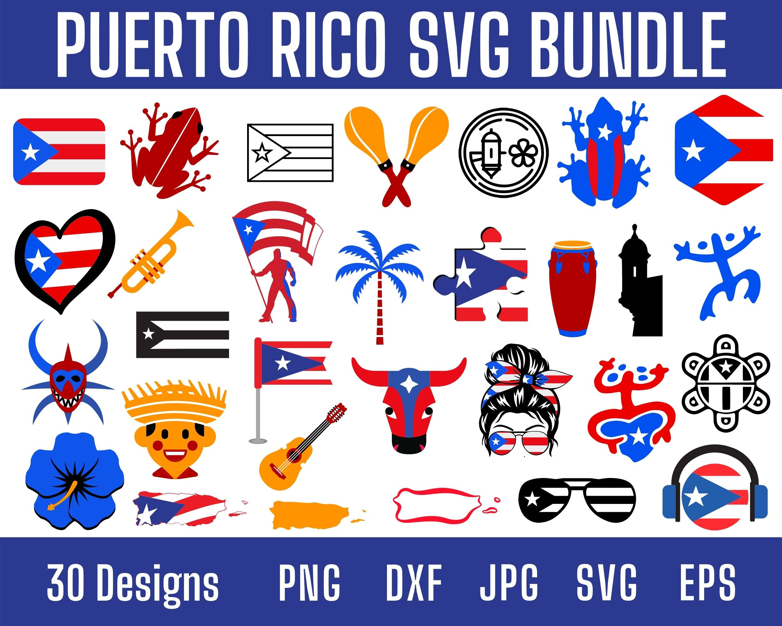 Puerto Rico Bundle Svg, Puerto Rico Clipart, Garita Svg, Puerto Rico ...