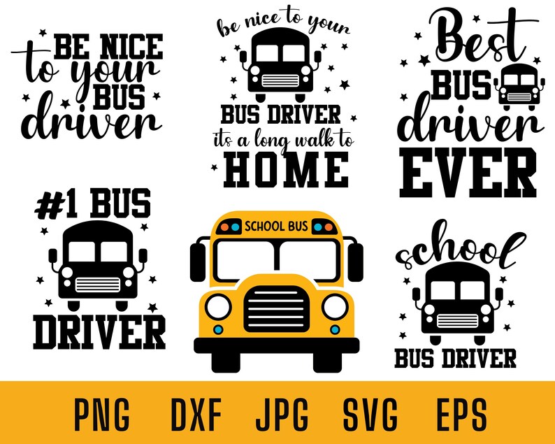 21 School Bus Svg School Bus Svg Bundle Bus Driver Svg - Etsy Canada