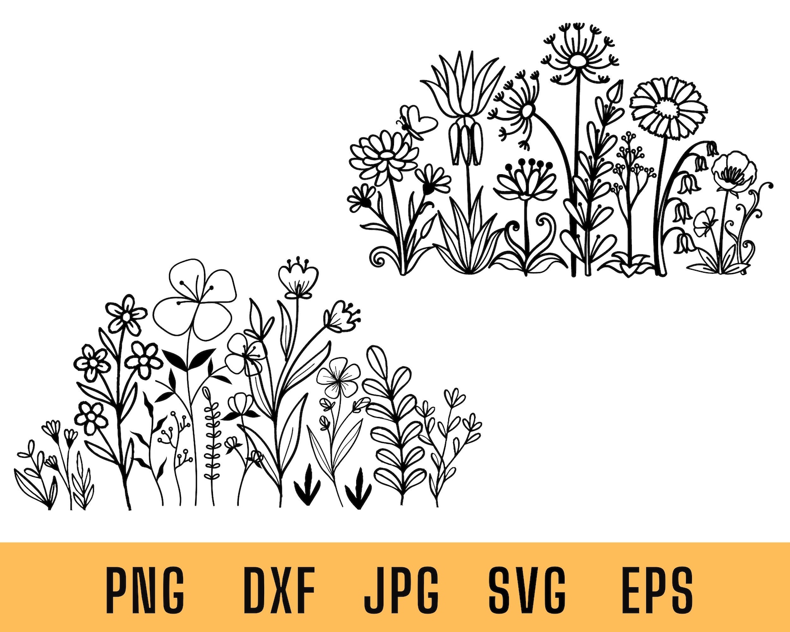 Wild Flower Svg Wild Flower Svg Bundle Birth Month Flower - Etsy