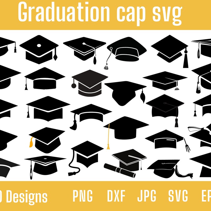 Graduation Cap Svg - Etsy
