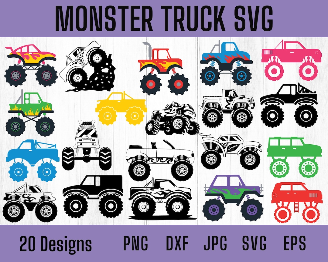 Monster Truck SVG, Monster Truck Svg Bundle, Monster Jam Svg, Monster ...