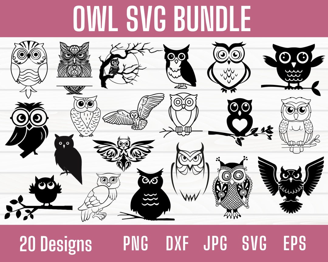 Owl Svg, Owl Svg Bundle, Owl Png, Owl Clipart, Owl Mandala Svg, Cute ...