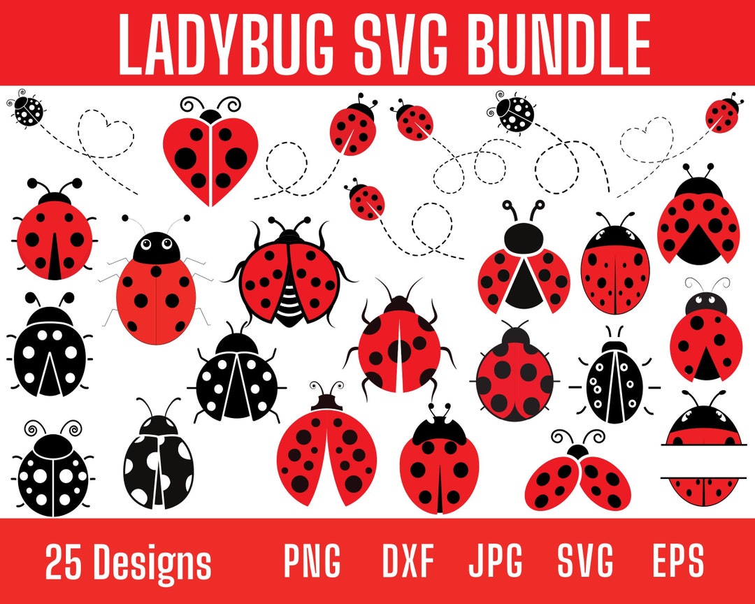 25 Ladybug Svg Lady Bug Svg Bundle Love Bug Svg Ladybug - Etsy