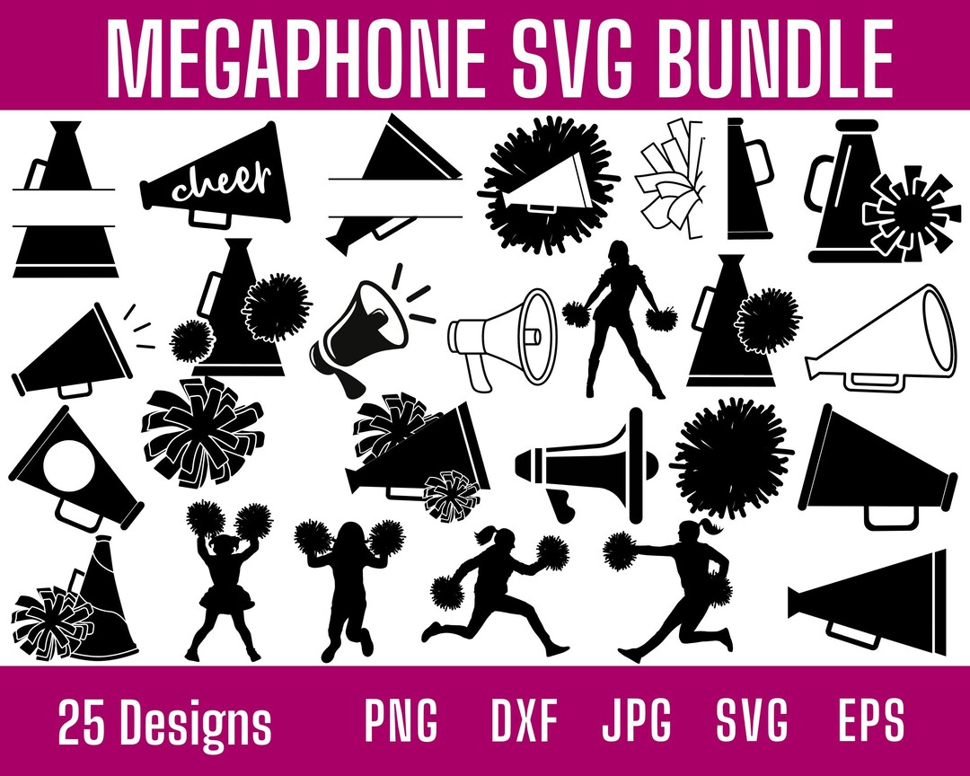 Cheer Megaphone Svg, Megaphone Svg, Cheerleader Svg, Cheer Mom Svg ...