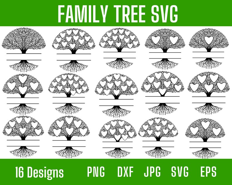 Family Tree Svg With Font Family Reunion Svg Tree of Life - Etsy