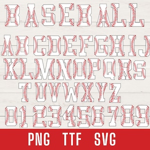 Baseball Font Svg Bundle, Baseball Font With Stitches Baseball Letter ...