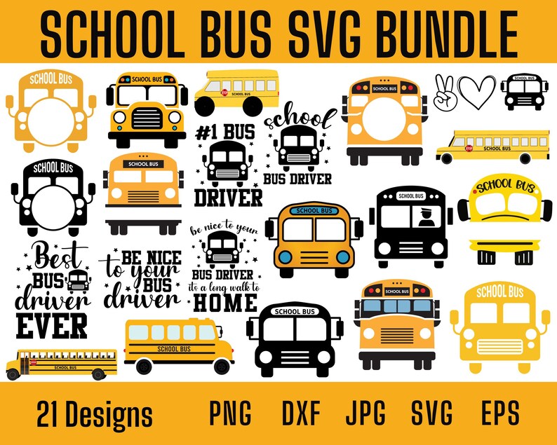 21 School Bus Svg School Bus Svg Bundle Bus Driver Svg - Etsy Canada