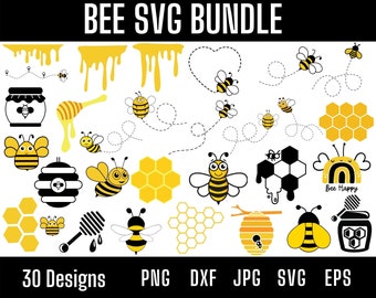 Happy Bumble Bee Svg - Etsy