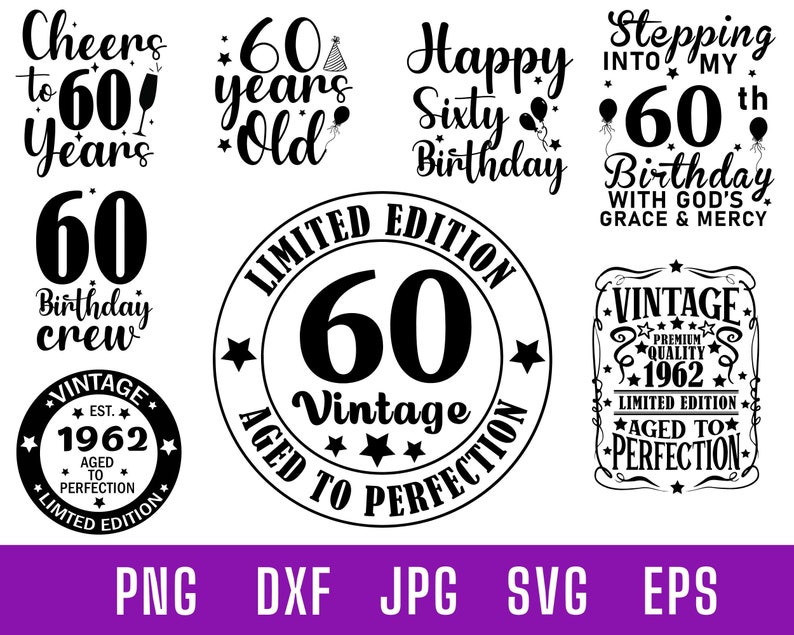 60th Birthday Svg 60 and Fabulous Svg Dad 60th Birthday Svg - Etsy