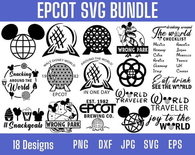 Around the World Epcot SVG - Etsy