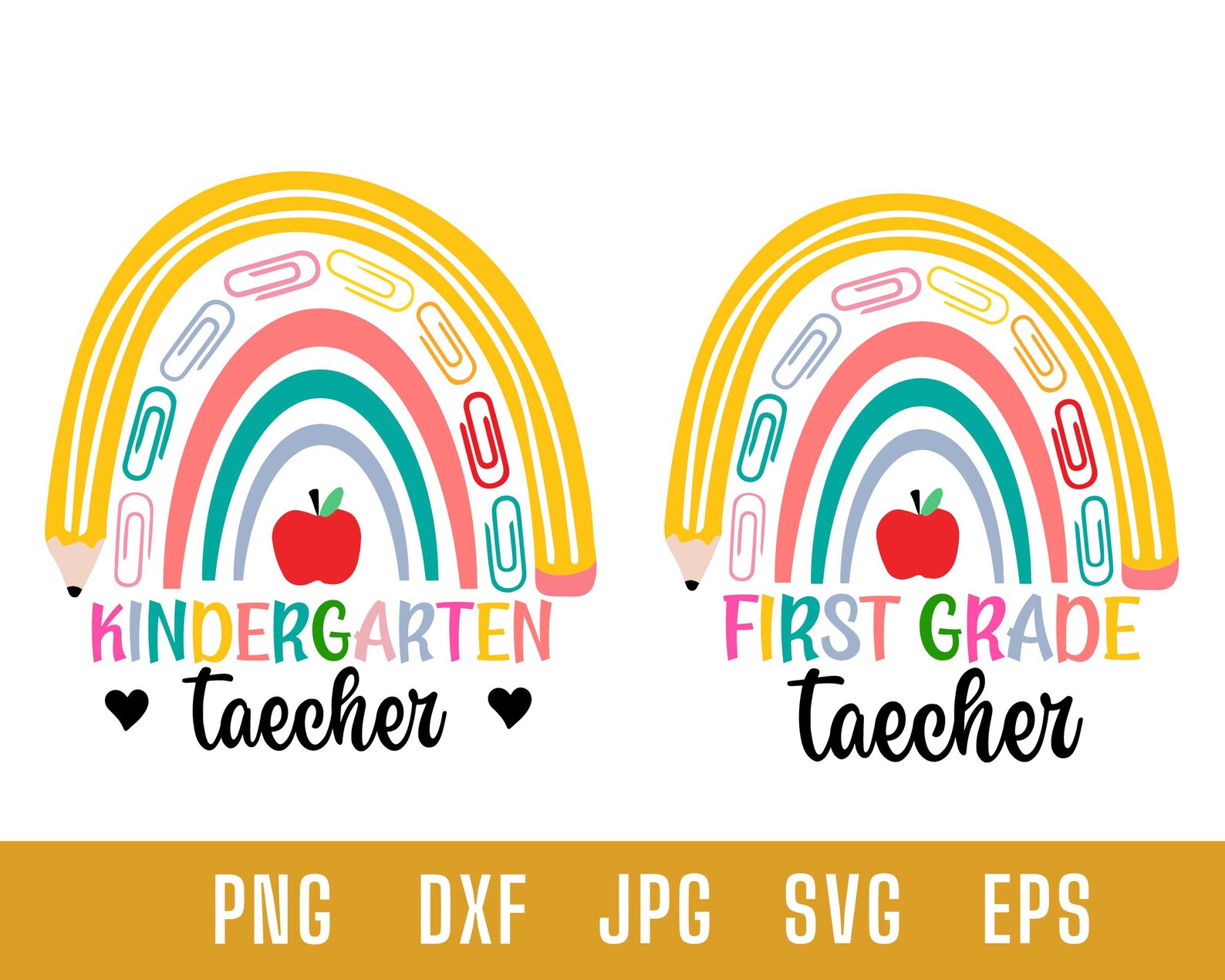 Teacher Rainbow Svg Bundle, Teacher Rainbow Png SVG, Teacher Life Svg ...
