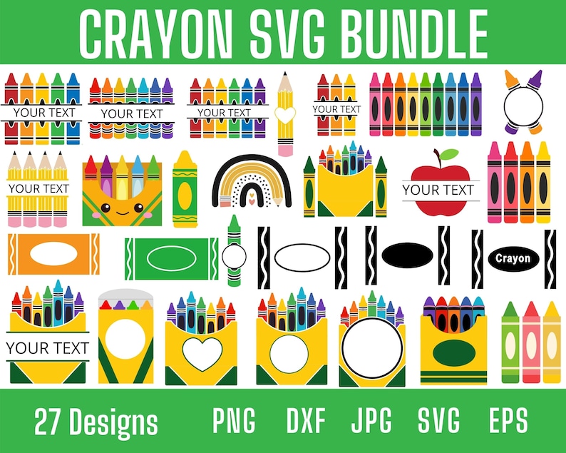 27 Crayon Split Monogram Svg, Crayon Svg, Teacher Svg, Crayon Wrapper ...