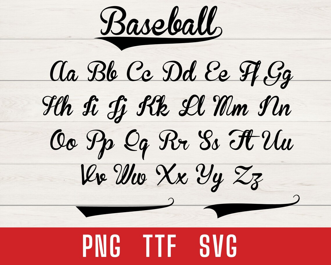 Baseball Font Svg Bundle Baseball Font With Stitches Baseball - Etsy