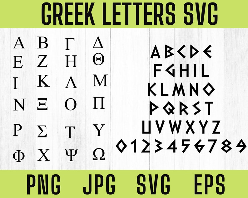 Greek Letters Svg Greek Alphabet Svg Greek Letter Svg - Etsy