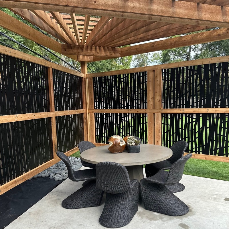 Outdoor Wood Privacy Screen - Etsy