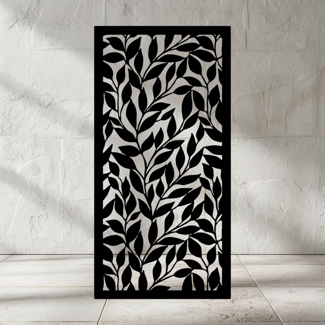 Privacy Panel, Decorative Panel, Privacy Screen, Yard Art, Leaves ...