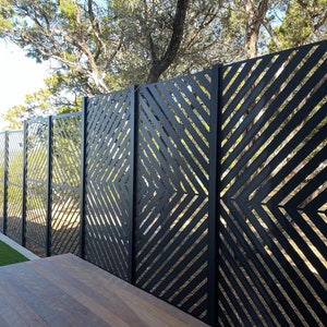 Privacy Panel, Decorative Panel, Privacy Screen, Yard Art, Lines ...