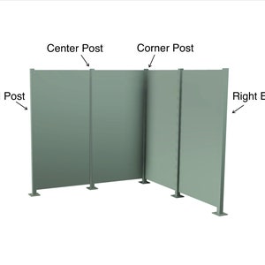 3x3 Posts With Mounting Brackets & Base Plate for Decorative Privacy ...