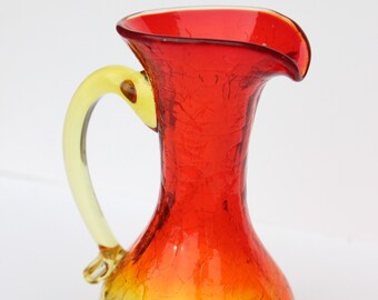 Blenko Red Pitcher - Etsy