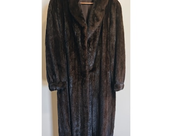 Mahogany Mink Fur Coat, Real Vintage Mink Fur Coat With Storage Bag - Etsy