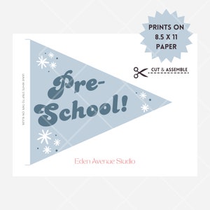 Grade School Pennant Flags, Back to School Flags, Printable Pennant ...