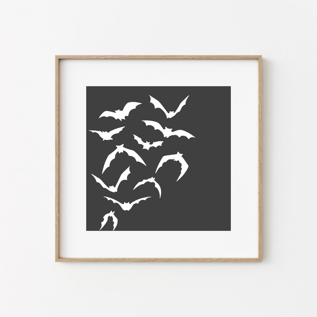 October Bats Printable Wall Art - Etsy
