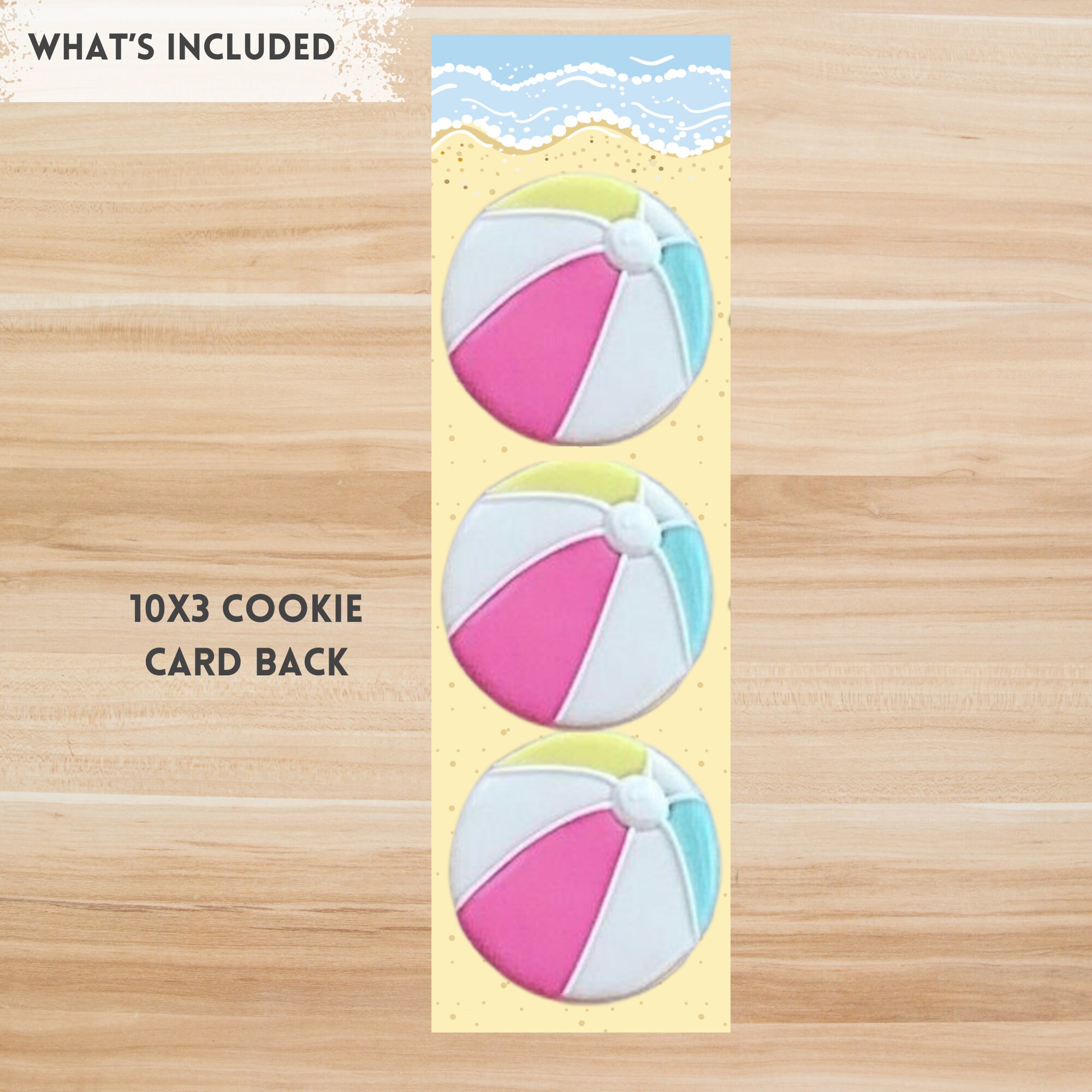 Printable Summer Cookie Box Backers, Beach Cookie Box Backer, Beach ...