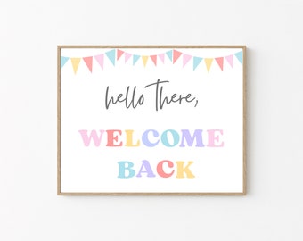 Welcome Back to School Sign/instant Download/teacher Sign/welcome Back ...
