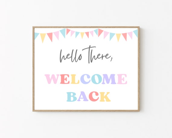 Welcome Back Instant Download Printable School / Teacher Signs - Etsy