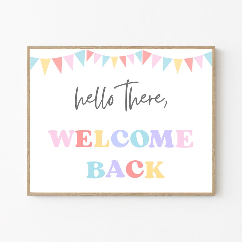 Welcome Back Sign - Etsy