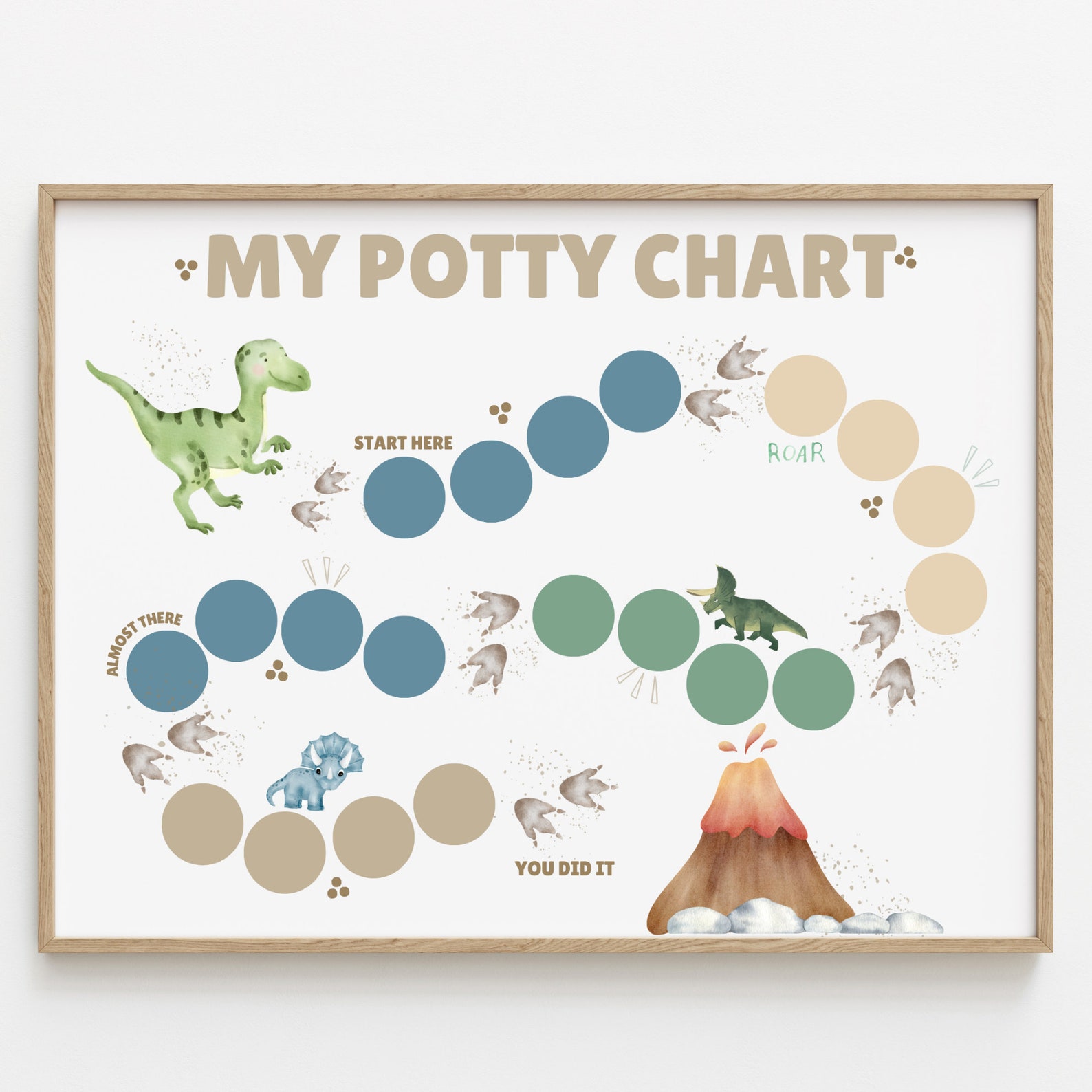 Printable Potty Chart, Dinosaur Potty Chart, Dinosaur Potty Training ...