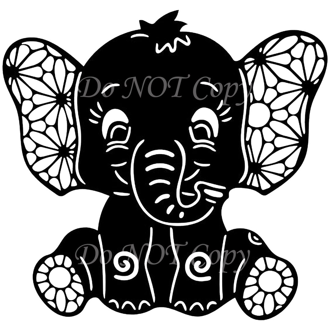 Baby Elephant PNG | Cute Elephant PNG | Baby Elephant Cut File ...