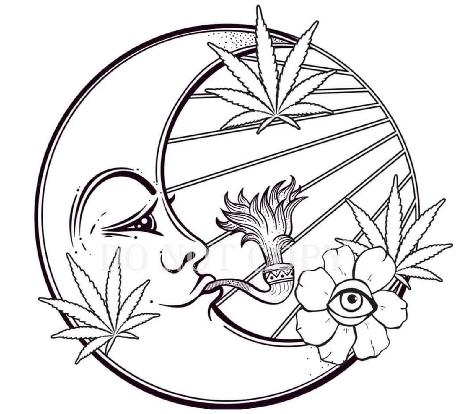 Stoner Moon Svg Gypsy Stoner Svg Marijuana Svg Cannabis Svg Marijuana ...