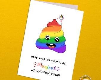 Poop Birthday Card | Etsy