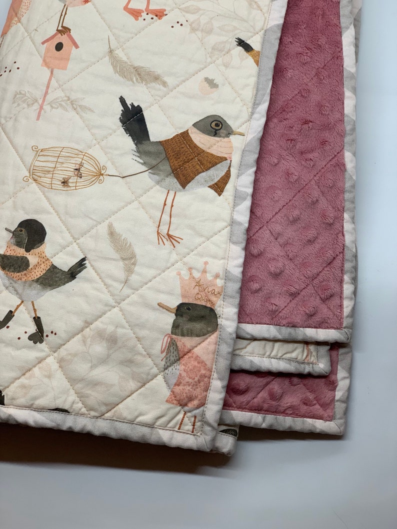 Bird Aviary Wholecloth Babys Quilt - Etsy