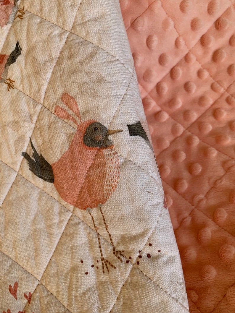 Bird Aviary Wholecloth Babys Quilt - Etsy