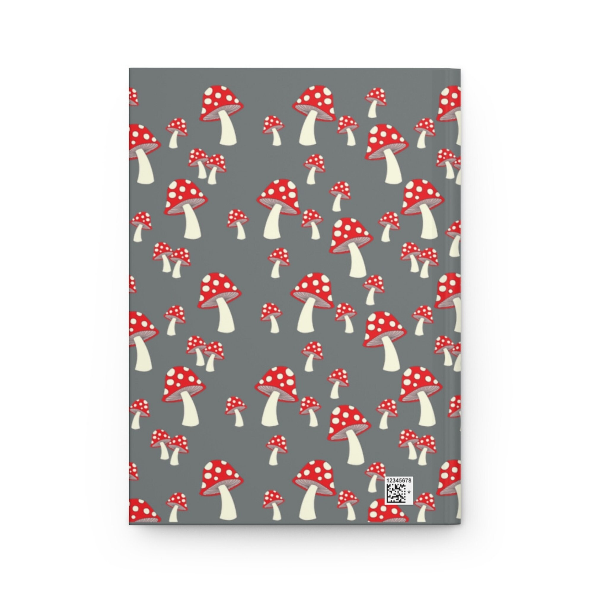 Many Mushrooms Hardcover Journal Grey Manifestation Journal Planner ...