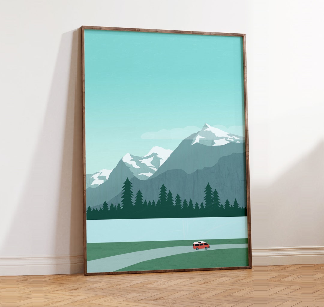 Vanlife Poster, Campervan Landscape Decor, Vanlife Gift - Etsy