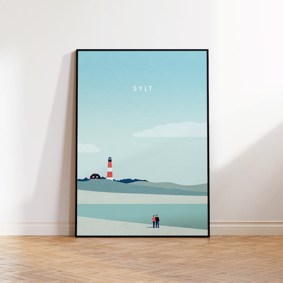 Sylt Poster Minimalist Art Print of the Island of Sylt - Etsy