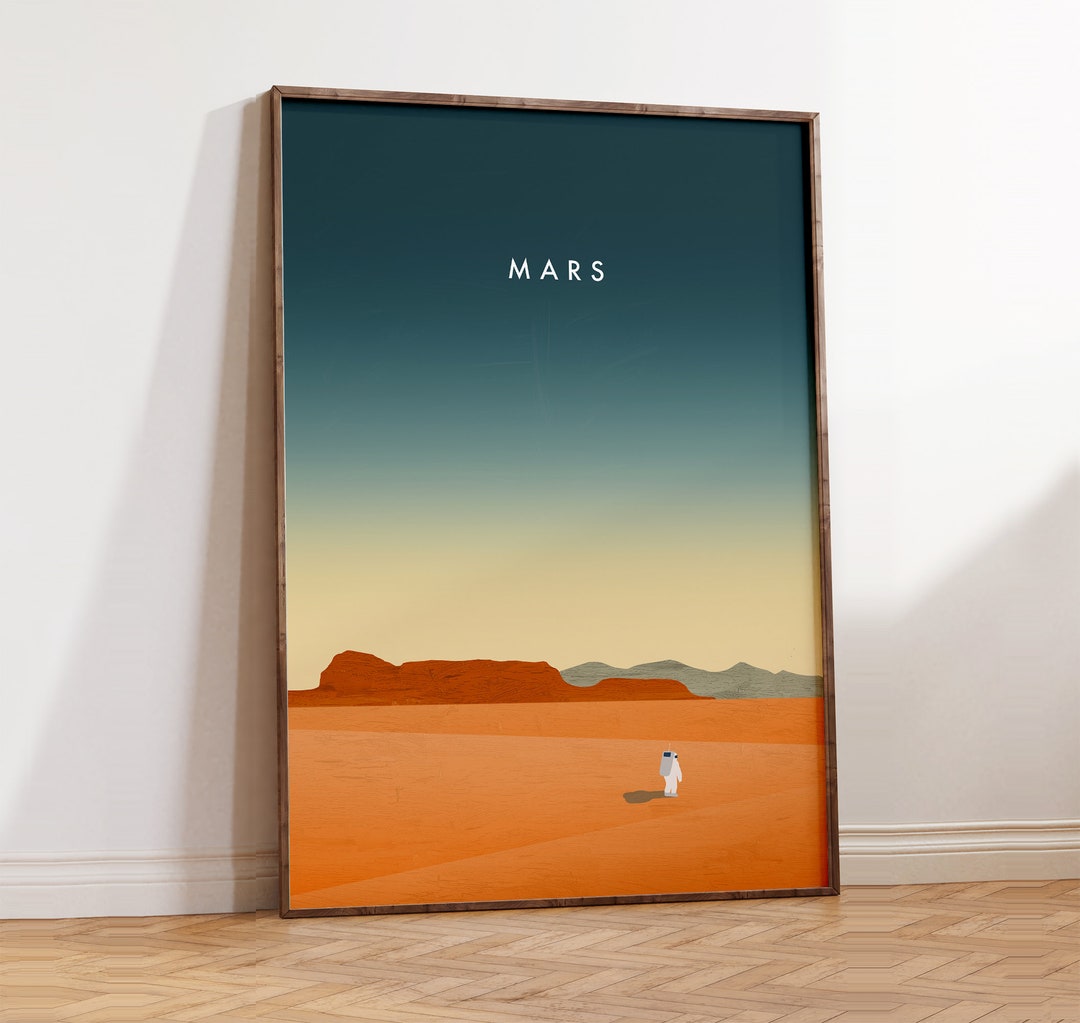 Mars Poster, Space Poster, Astronaut Poster, Universe Print, Space Art ...