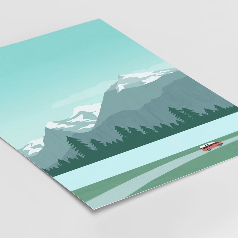 Vanlife Poster Campervan Landscape Decor Vanlife Gift - Etsy