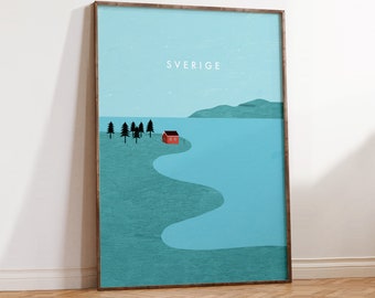 Swedish Poster, Scandinavian Wall Art, Nordic Wall Art, Sweden Print ...